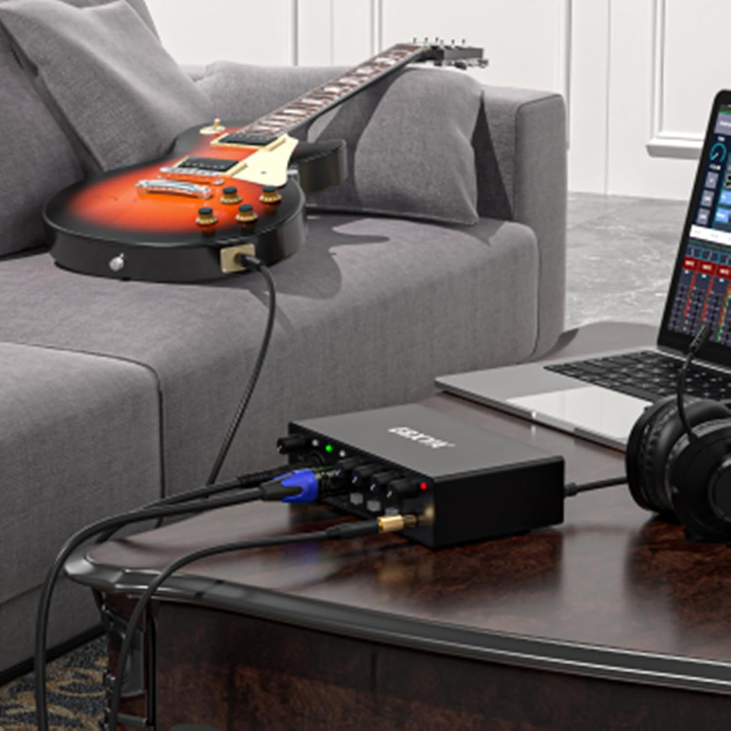 EBXYA 2x2 USB Audio Interface for Recording, Streaming and Podcasting ...